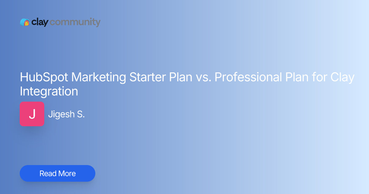 HubSpot Marketing Starter Plan vs. Professional Plan for Clay ...